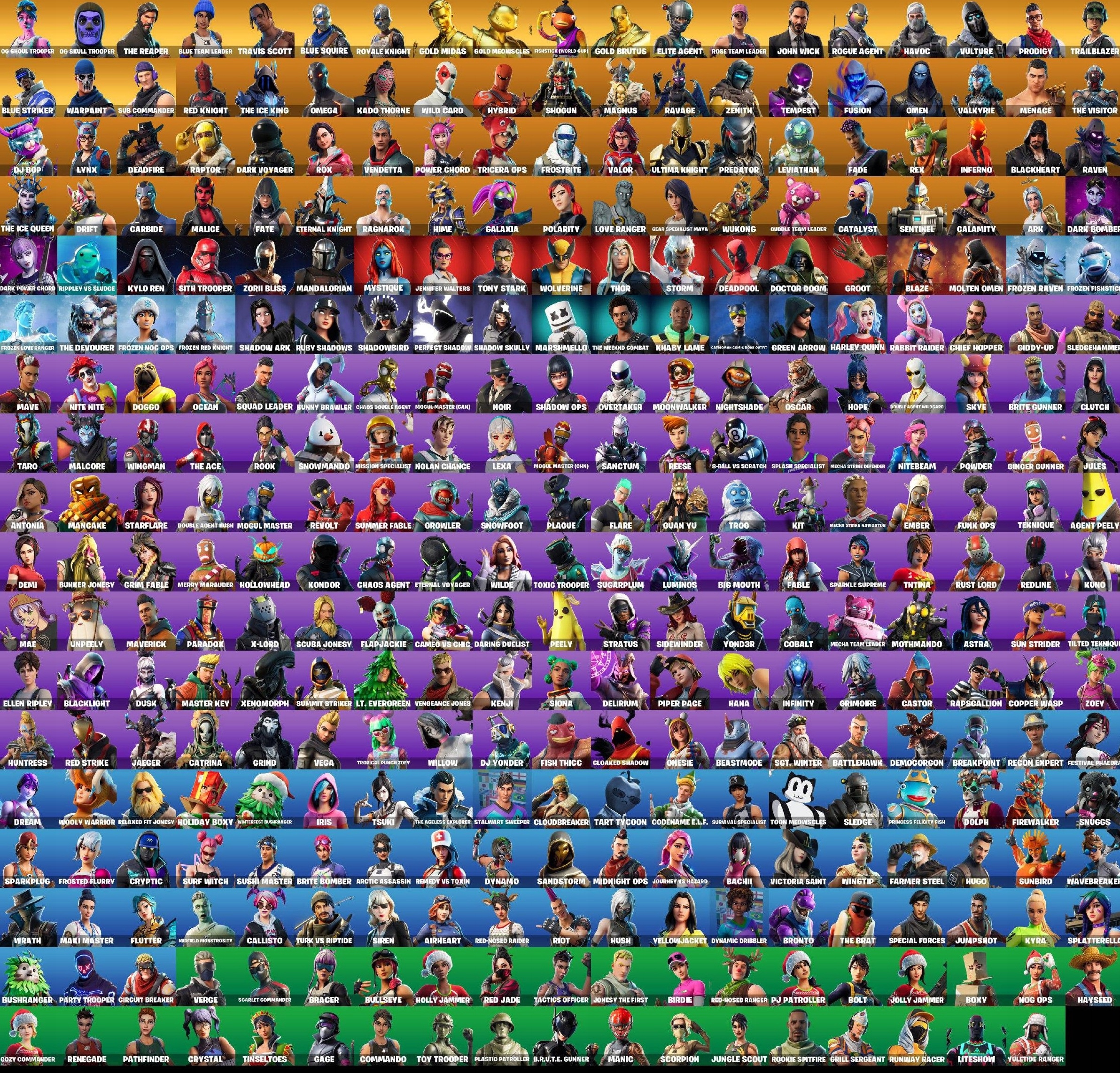 KONTO FORTNITE OG SKULL GHOUL TRAVIS SCOTT MIDAS LEVIATAN VDOLCE - Stan ...