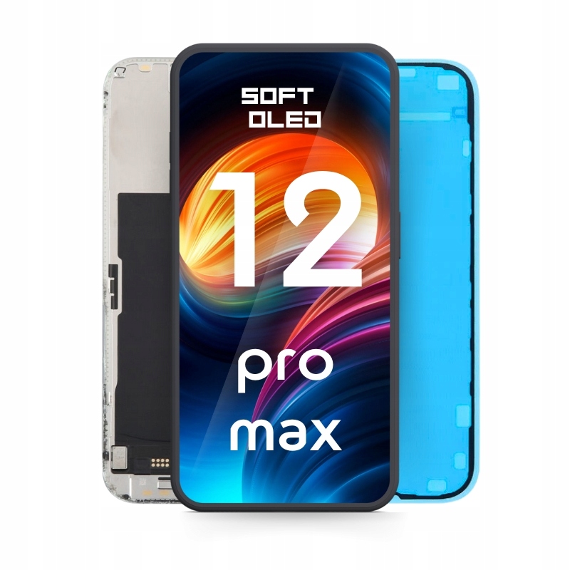 Apple iPhone 12 Pro Max LCD Display + Touchscreen - Soft OLED - Black ...