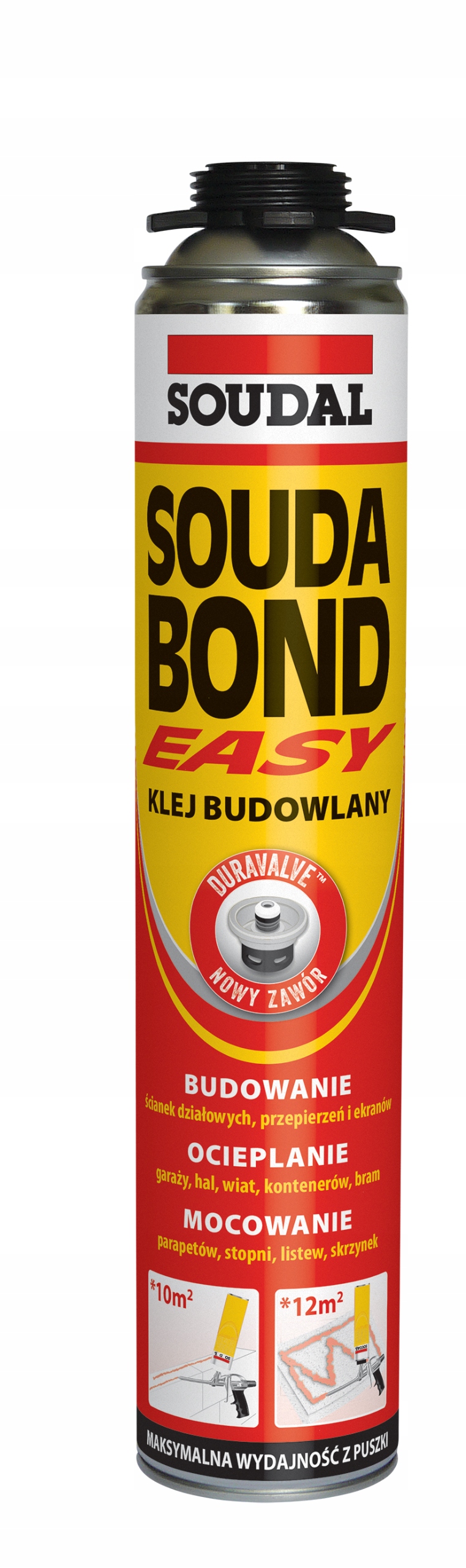 KLEJ BUDOWLANY DO STYROPIANU PISTOLETOWY SOUDABOND EASY SOUDAL 750ml (3415416062103) • Cena ...