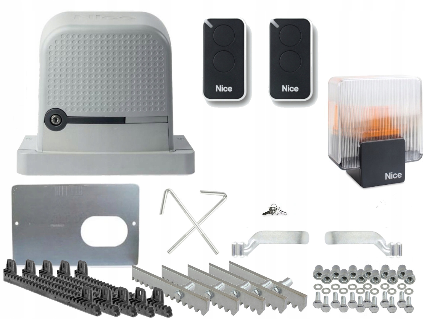 Napęd do Bramy Przesuwnej Zestaw LED 2 Piloty NICE ROBO 600 za Rox 600 ...