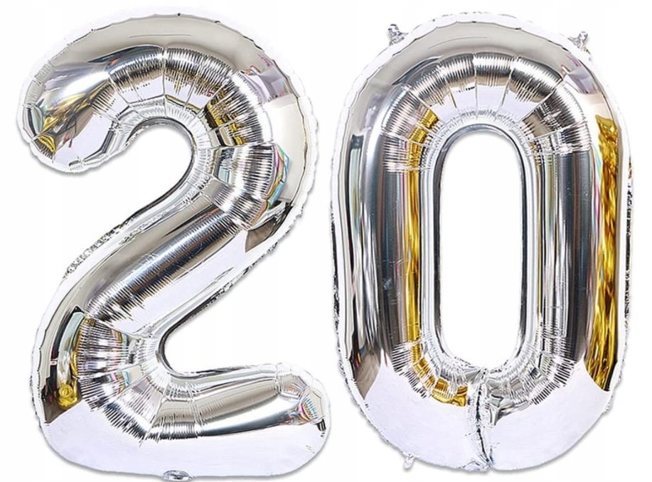 Balony foliowe cyfry 20 urodziny srebrne 40cm part 11693860450 - Allegro.pl Balony foliowe cyfry 20 urodziny srebrne 40cm part 11693860450 - Allegro.pl