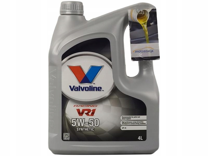 VALVOLINE VR1 RACING 5W-50 SYNTHETIC 4L 873434 za 157,03 zł z Krakow ...