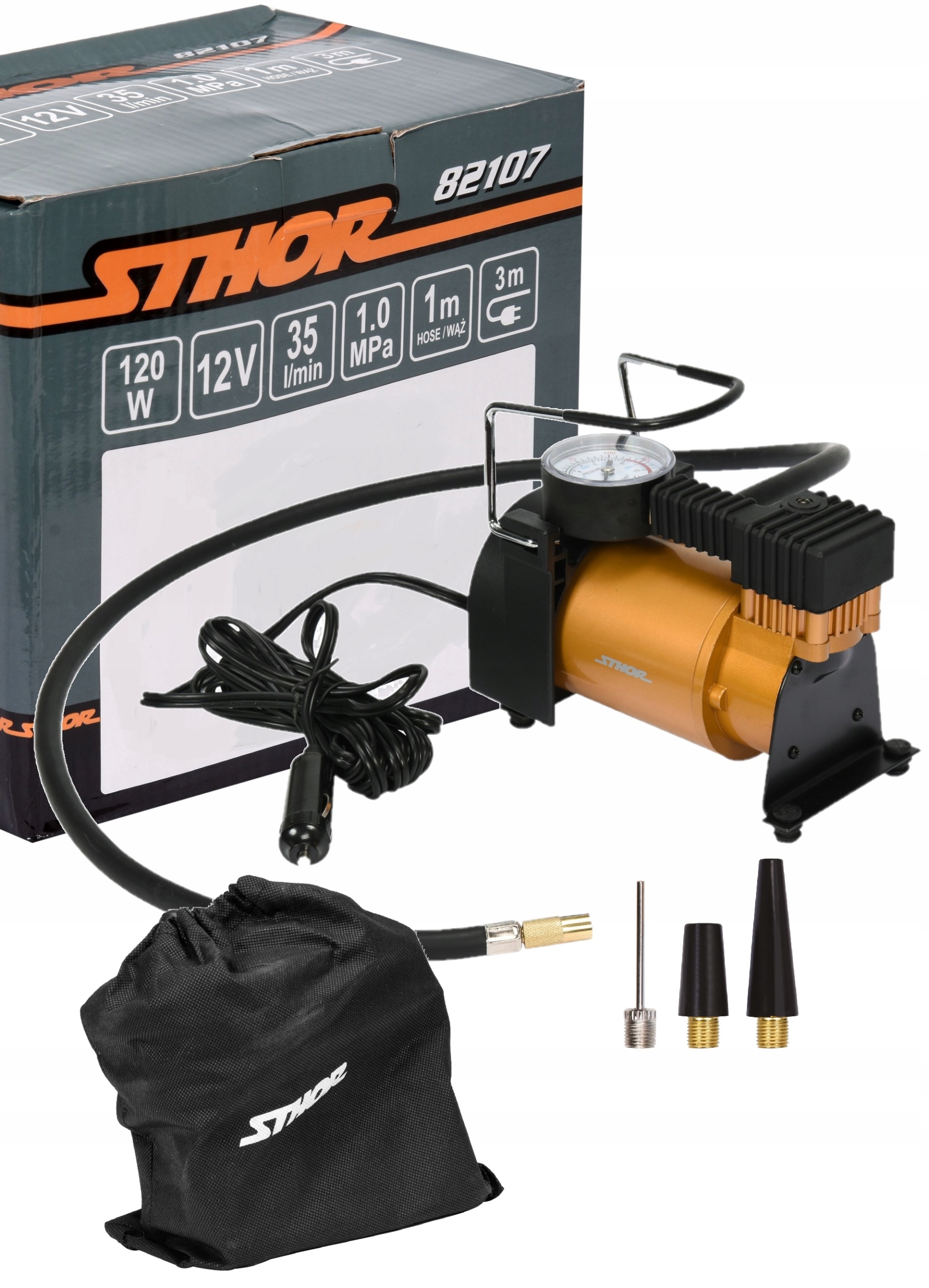 KOMPRESOR DO AUTA 12V 120W 150PSI STHOR 82107 za 496 Kč - Allegro