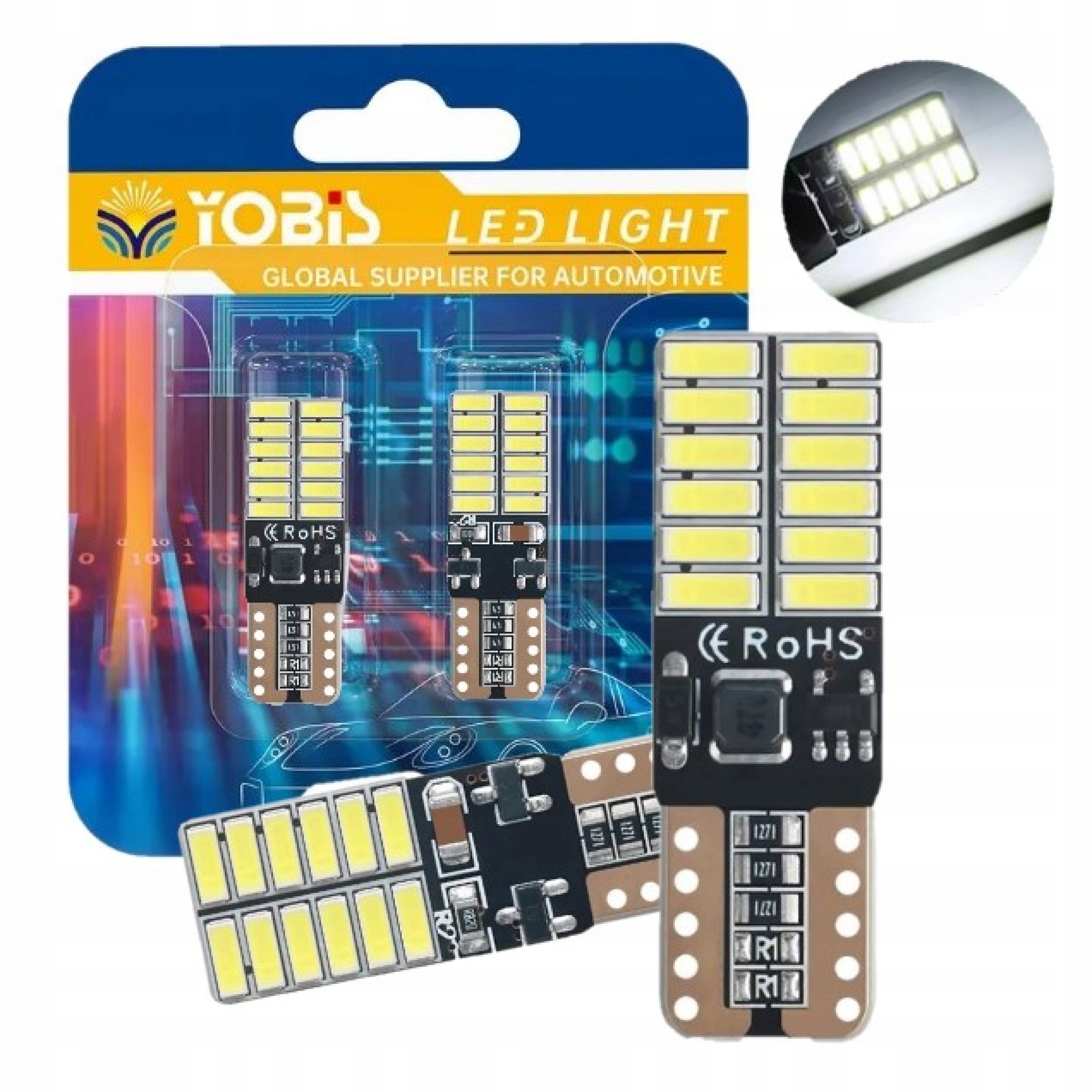 ŻARÓWKI W5W LED T10 24SMD CANBUS MOCNE BIAŁE 6500K YOBIS 5905771840648 ... ŻARÓWKI W5W LED T10 24SMD CANBUS MOCNE BIAŁE 6500K YOBIS 5905771840648 ...