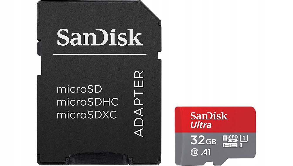 SanDisk Ultra microSDHC 32GB Android 120MB/s A1 UHS-I + Adapter - Sklep, Opinie, Cena w Allegro