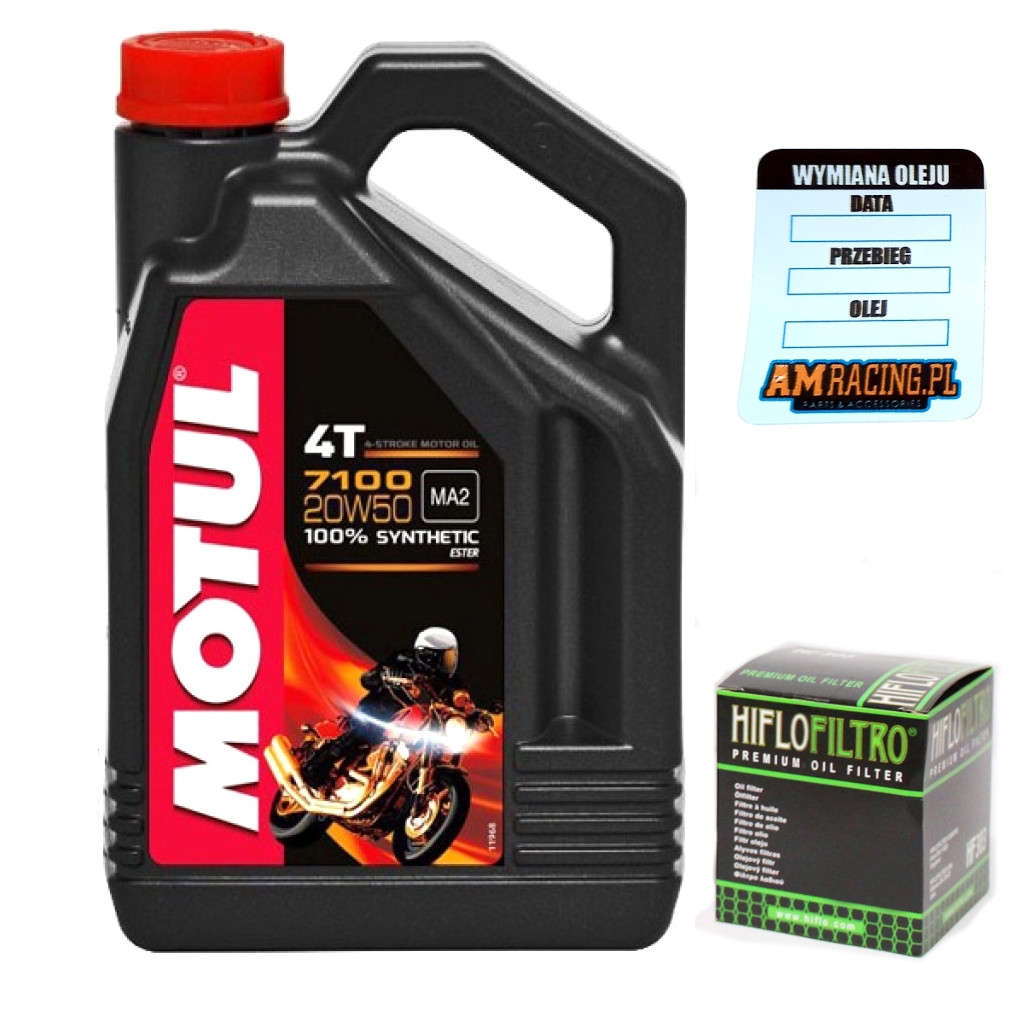 Olej MOTUL 7100 4L 20W50 + Filtr Oleju Hiflo HF160 BMW F R 1200 1250 GS ...