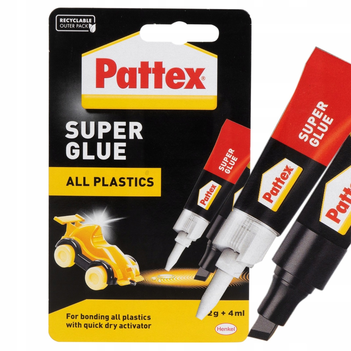PATTEX SUPER KLEJ DO PLASTIKU S.O.S 2G + AKTYWATOR 4ML 5900364533495 za ...