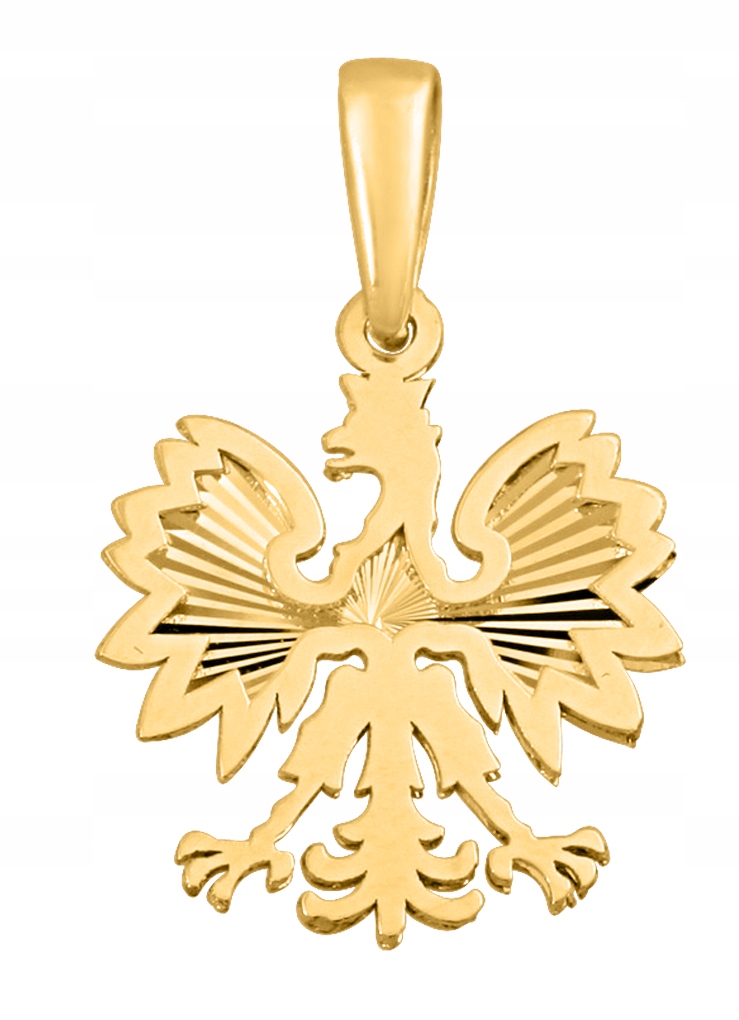 ZAWIESZKA ORZEŁ ORZEŁEK GRAWEROWANY ZE ZŁOTA ZŁOTO PRÓBY 585 - 14 KARAT ...