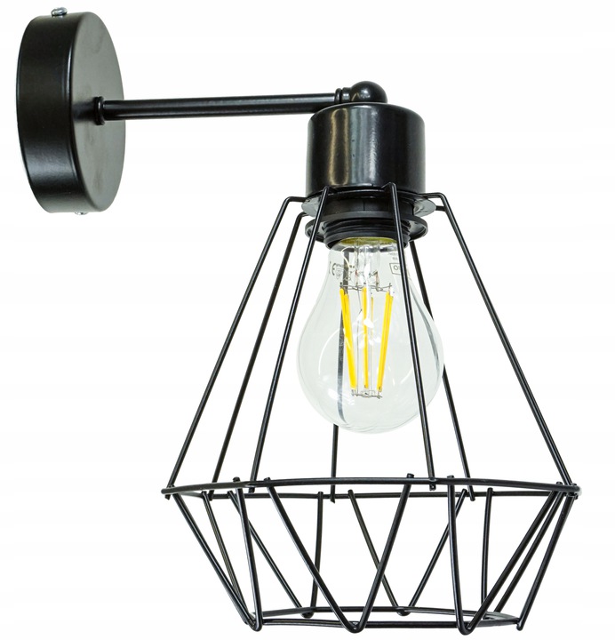 LAMPA KINKIET E27 ścienny stały loft drut BRYLANT (5904261933853 ... LAMPA KINKIET E27 ścienny stały loft drut BRYLANT (5904261933853 ...