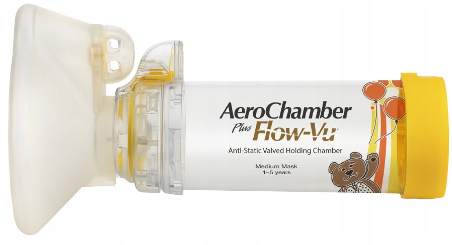 AEROCHAMBER PLUS FLOW TUBA KOMORA INHALACJI DLA DZIECI Z MASKĄ 1-5 SPEJSER 14693816069 - Allegro.pl