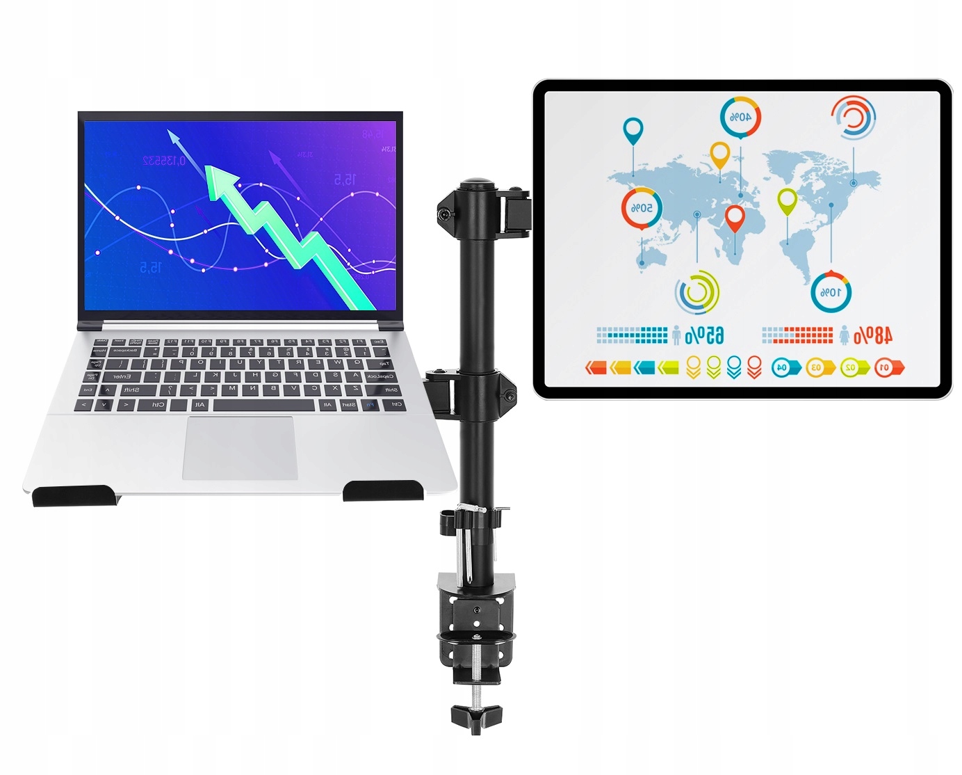 Uchwyt do monitora i laptopa DO BIÓRKA - Sklep, Opinie, Cena w Allegro