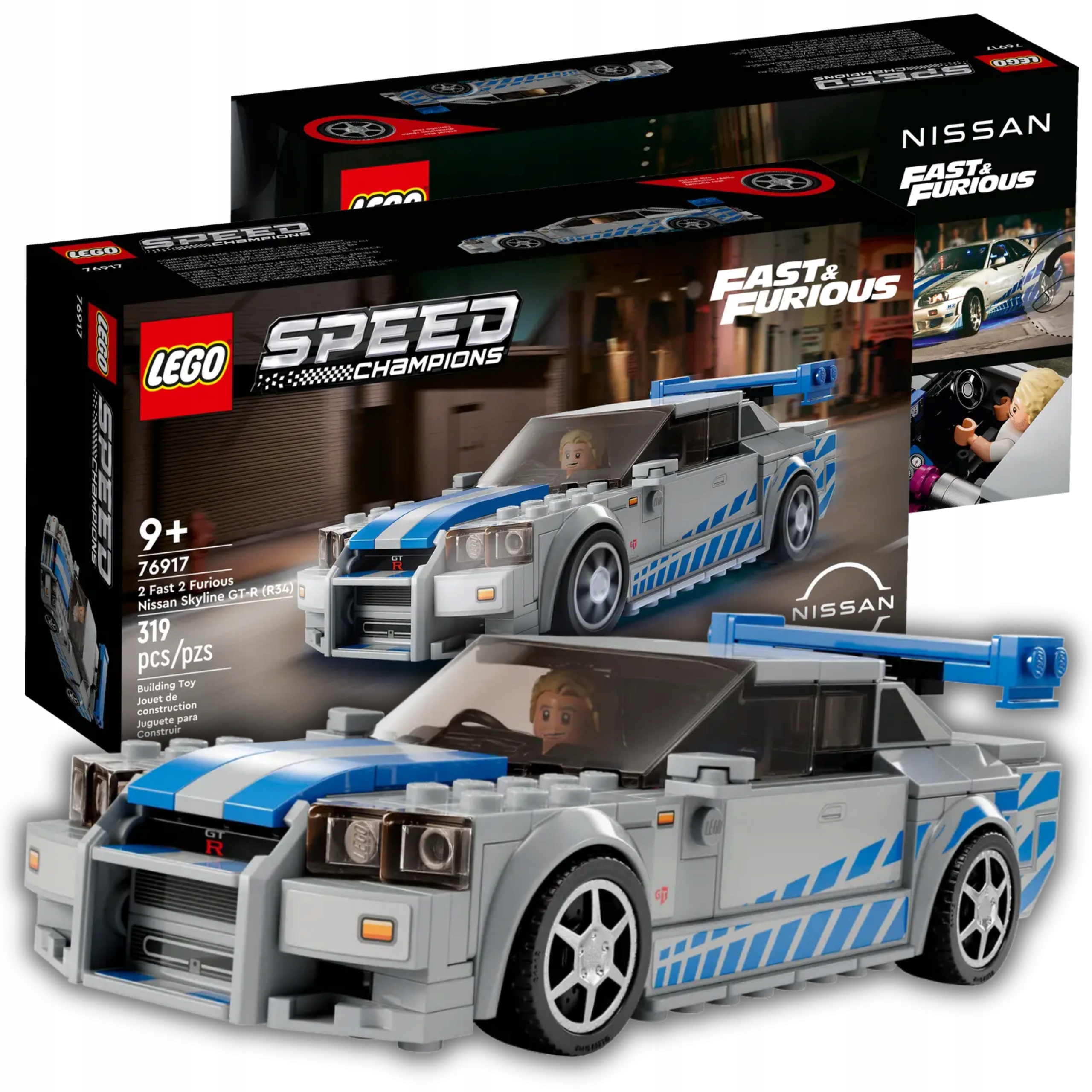 KLOCKI LEGO NISSAN Skyline GT-R R34 SAMOCHÓD AUTO Z FILMU SZYBCY I ...