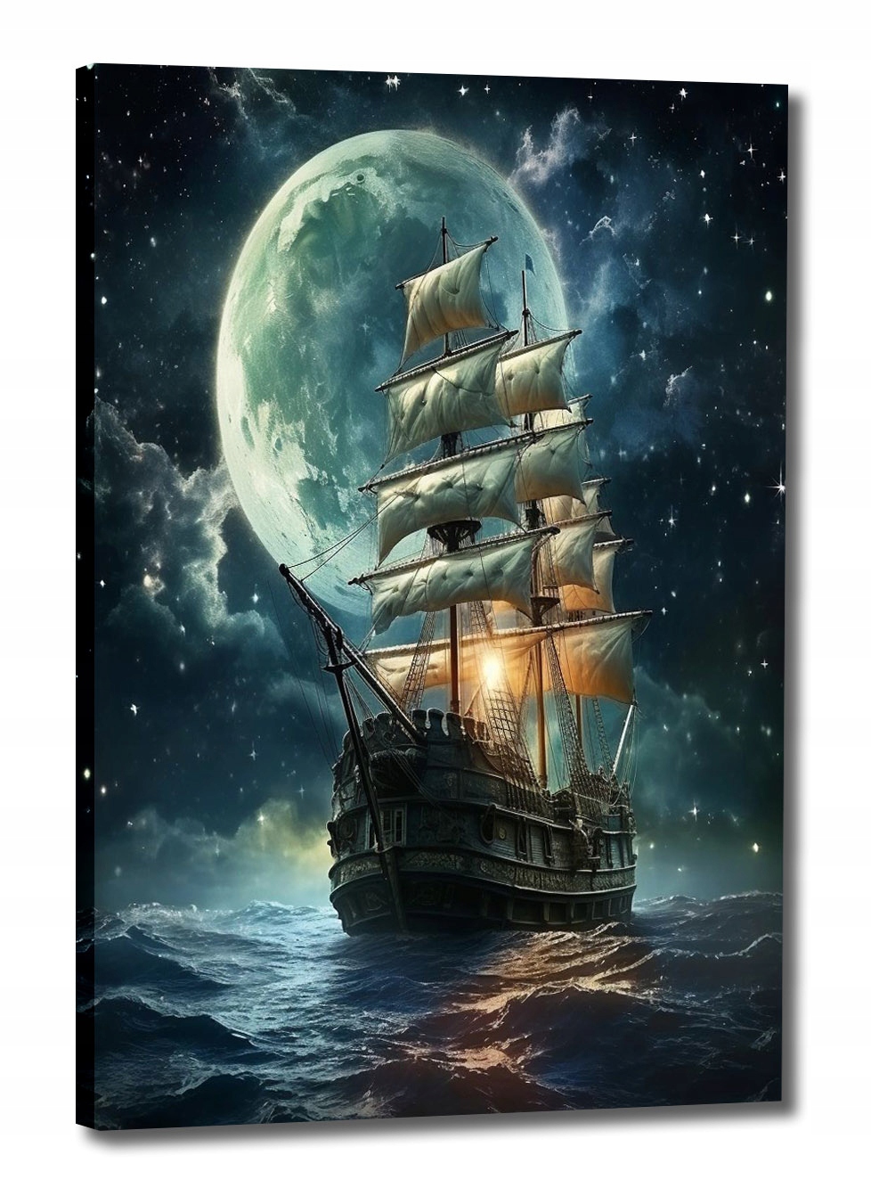 OBRAZ STATEK MORZE KSIEŻYC 70x100 • Cena, Opinie • Obrazy 16792500410 ...
