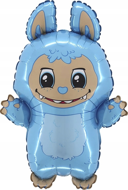 KÉK ÉGSZÍN KÉK FÓLIA LÉGGÖMB LABUBU SZÖRNY LABU-BU NYÚL 80 CM GRABO ...