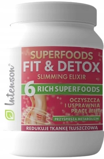 Intenson Fit & Detox Elixir 400g Odchudzanie Bogate źródło błonnika 12738179165 - Allegro.pl