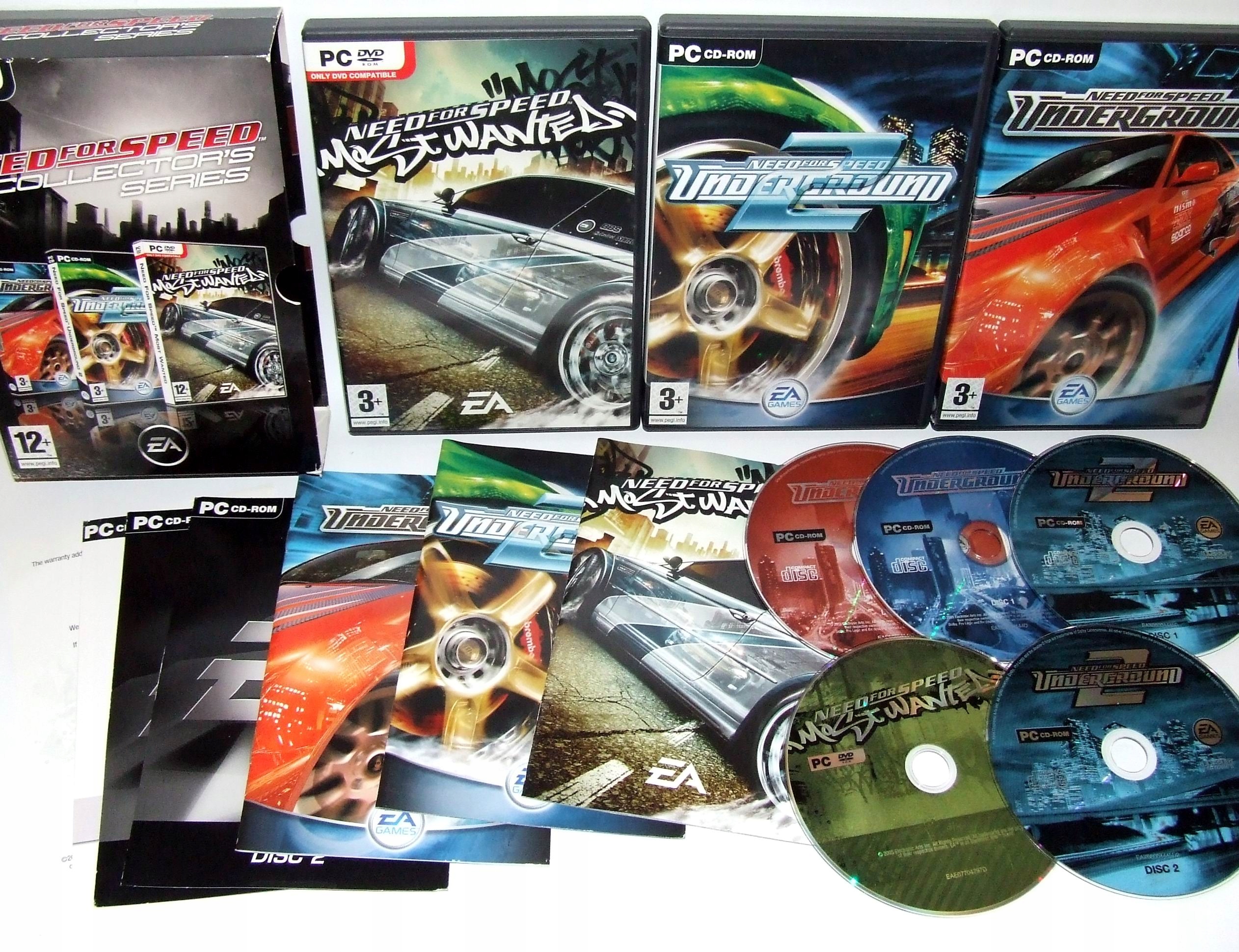 NOWA NEED FOR SPEED UNDERGROUND 1 2 MOST WANTED PC - Stan: Używany 650 ...