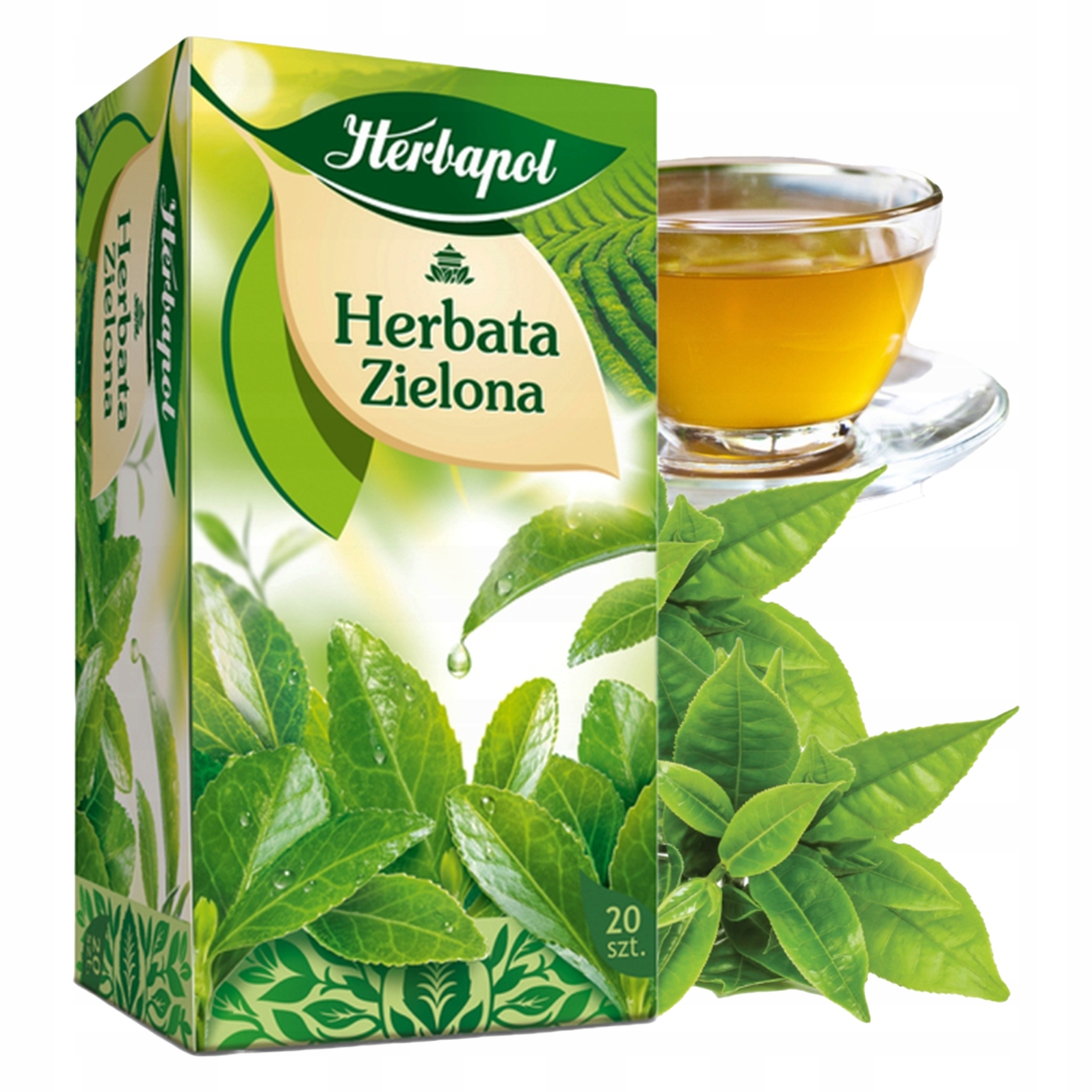 Herbata zielona ekspresowa Herbapol 40 g (5900956004228) • Cena, Opinie • Herbata zielona ...