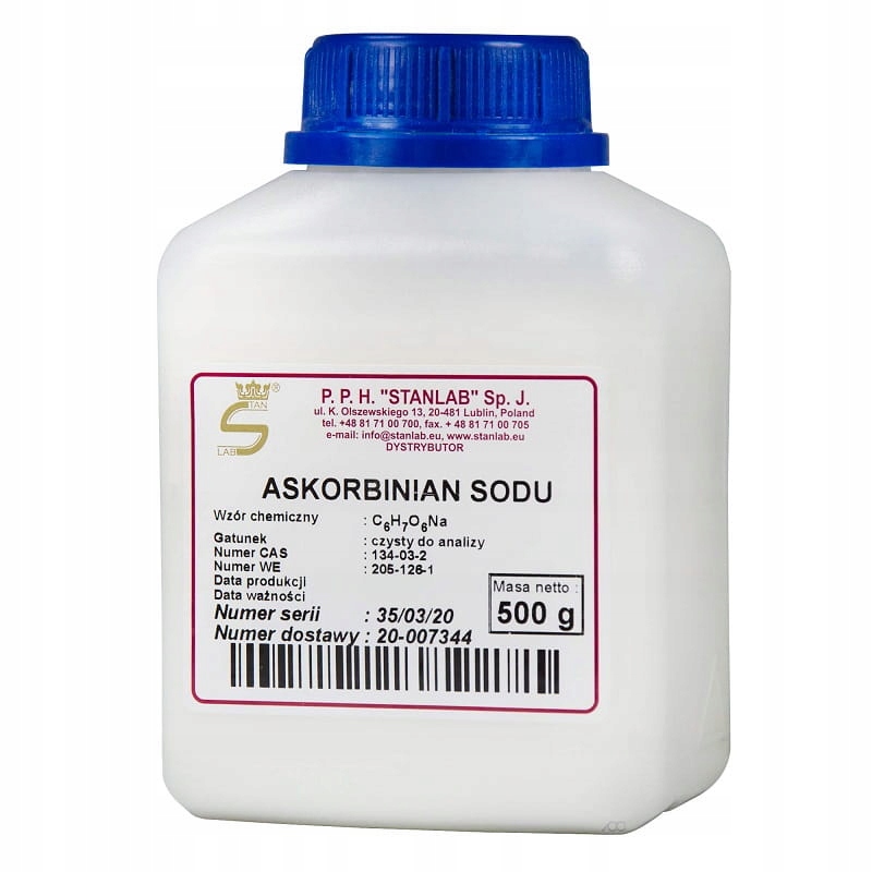 ASKORBINIAN SODU CZDA / 500G / 15138390663 - Allegro.pl