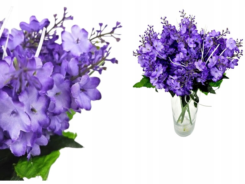 Sztuczny Bez Bukiet Gałązka Kwiat - jasny fiolet (5906466872913) • Cena ...