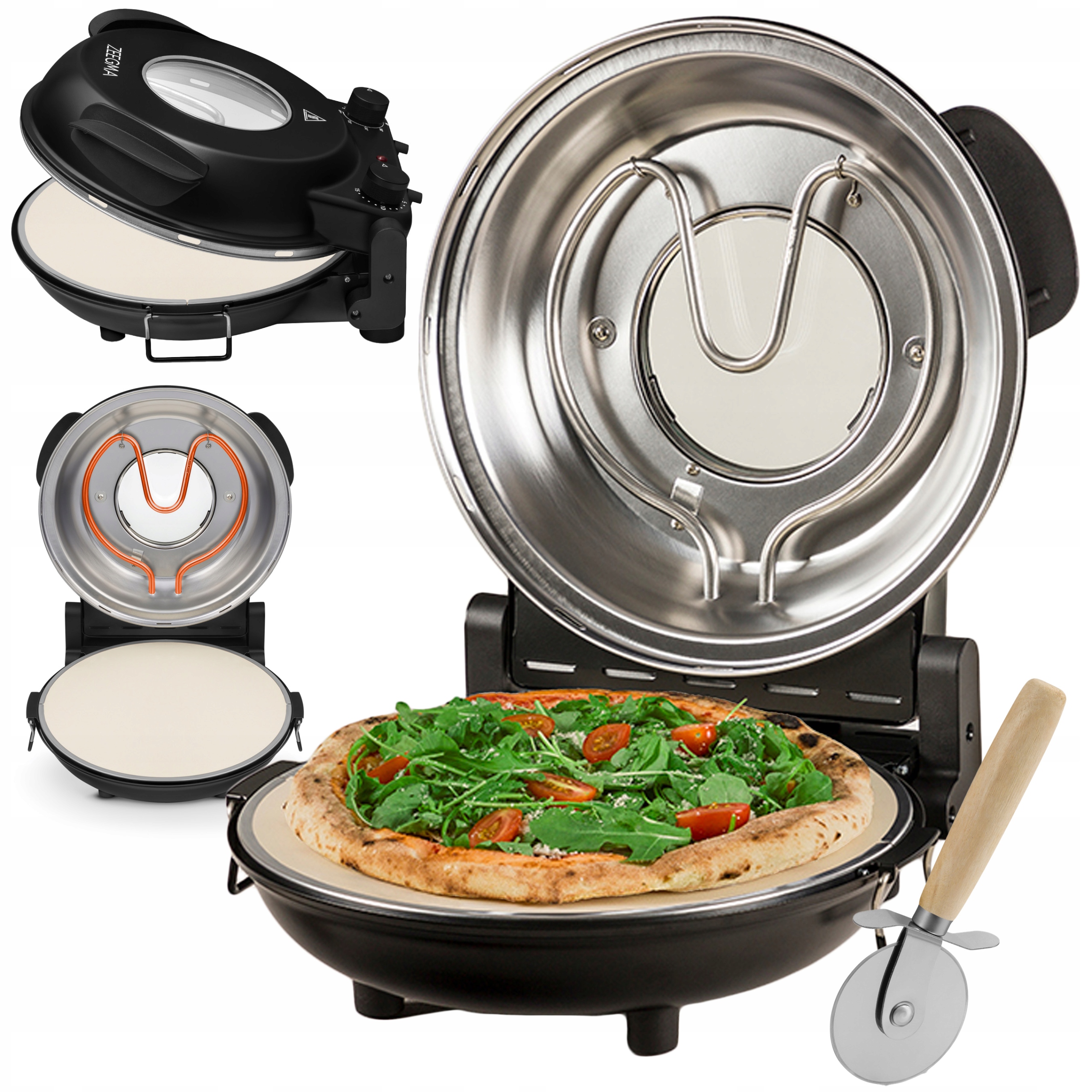 PEC NA PIZZU 400°C Kamenná domáca pec PIZZA PIECYK 1200W Termostat za ...