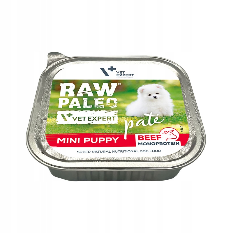 VetExpert Raw Paleo BEEF Pate Mini Puppy 12 x 150g (5902414207905 ...