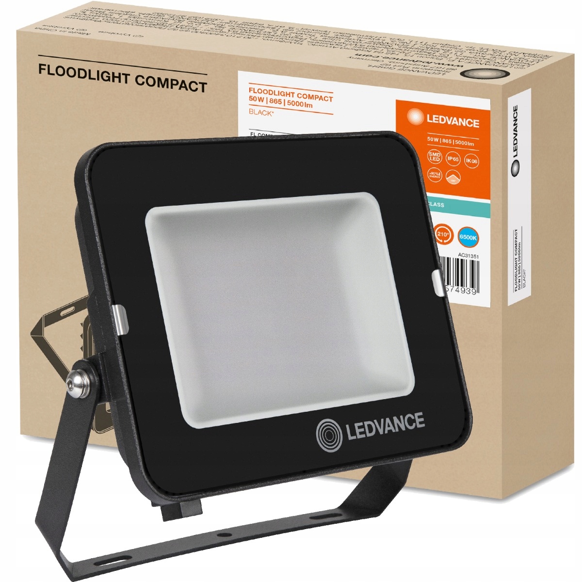 Naświetlacz LED Halogen Reflektor Lampa 50W 6500K IP65 Floodlight ...