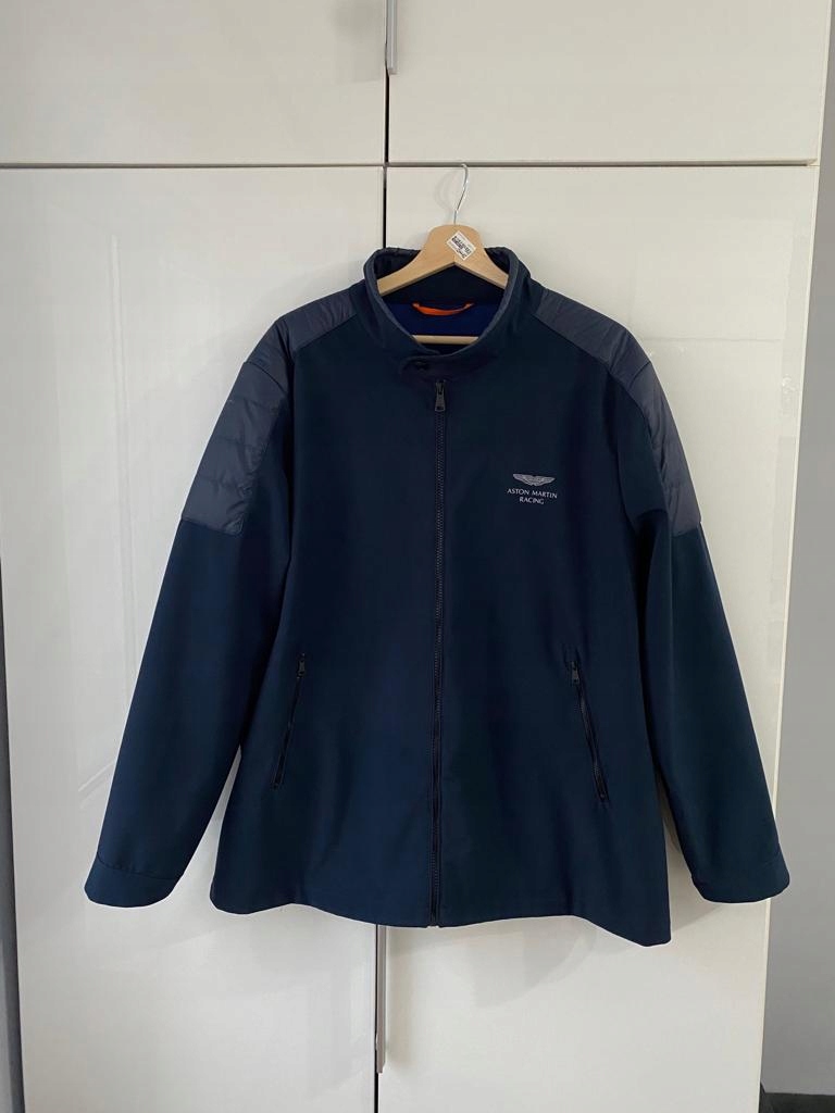 HACKETT LONDON ASTON MARTIN SOFTSHELL MOTO KURTKA PIĘKNA GRANATOWA XXL ...