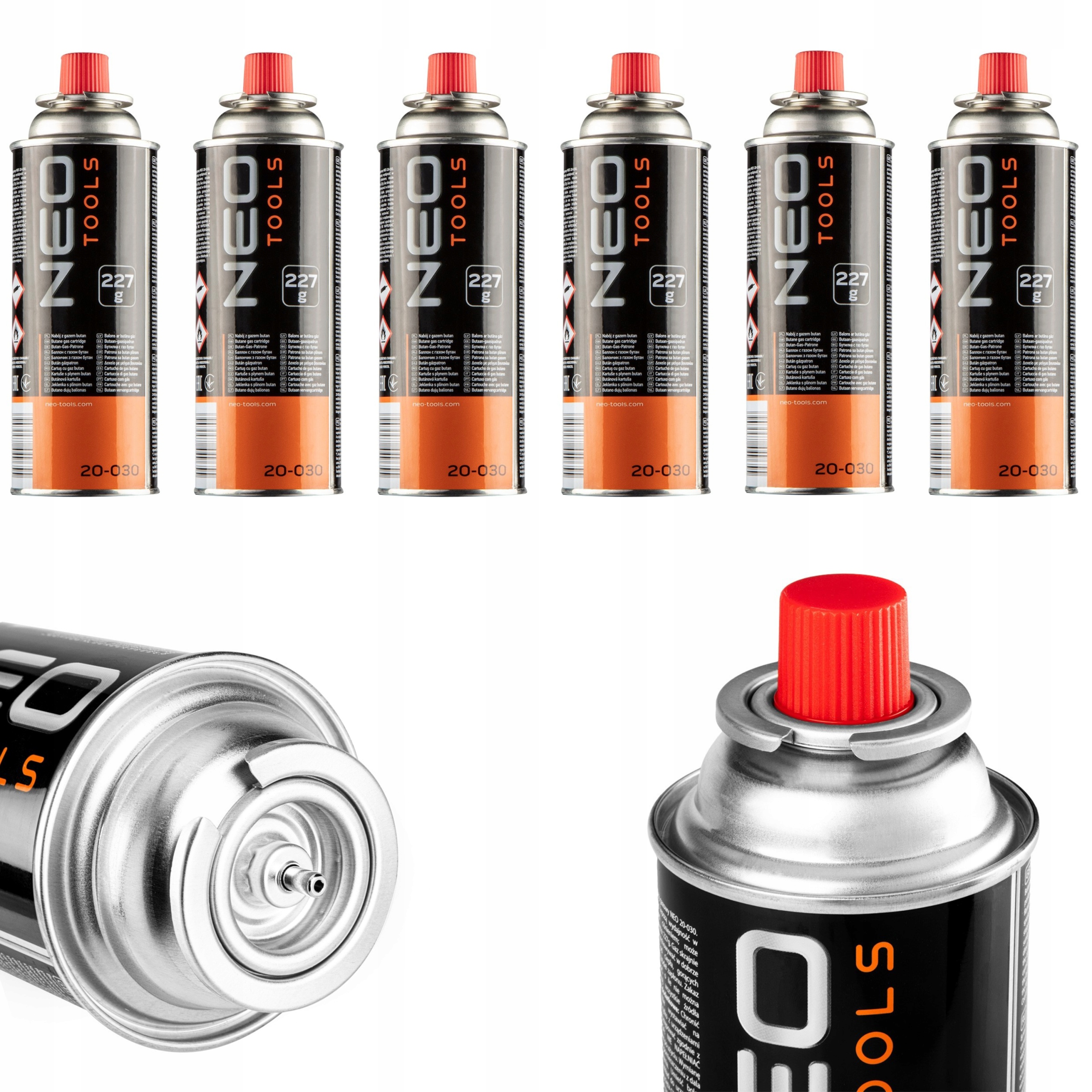 NEO GAZ KARTUSZ NABÓJ 6x400ml do PALNIKA KUCHENKI - 5907558449655 ...