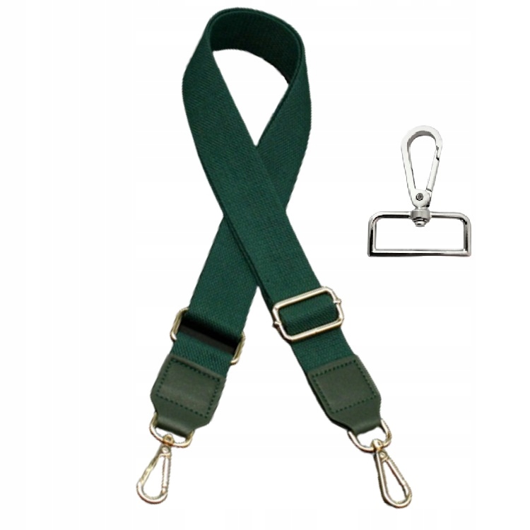 PASEK DO TOREBKI ZIELONY PARCIANY SREBRNE OKUCIA • Cena, Opinie • Paski 13584548300 • Allegro