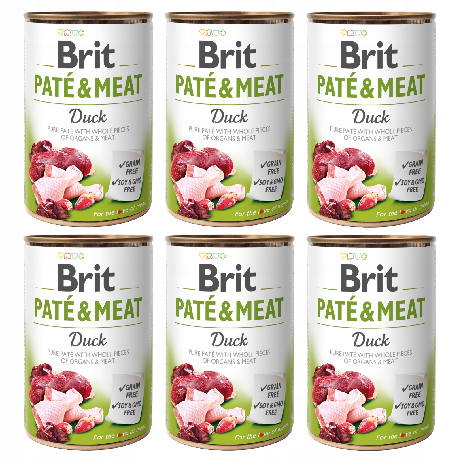 Brit Pate Meat Duck Mokra Karma dla Psa Kaczka 6x400g (8595602557424 ...