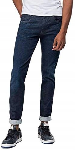 REPLAY ANBASS HYPERFLEX SPODNIE JEANSOWE STRETCH SLIM SKINNY FIT 33/34 (5051107768619) • Cena ...