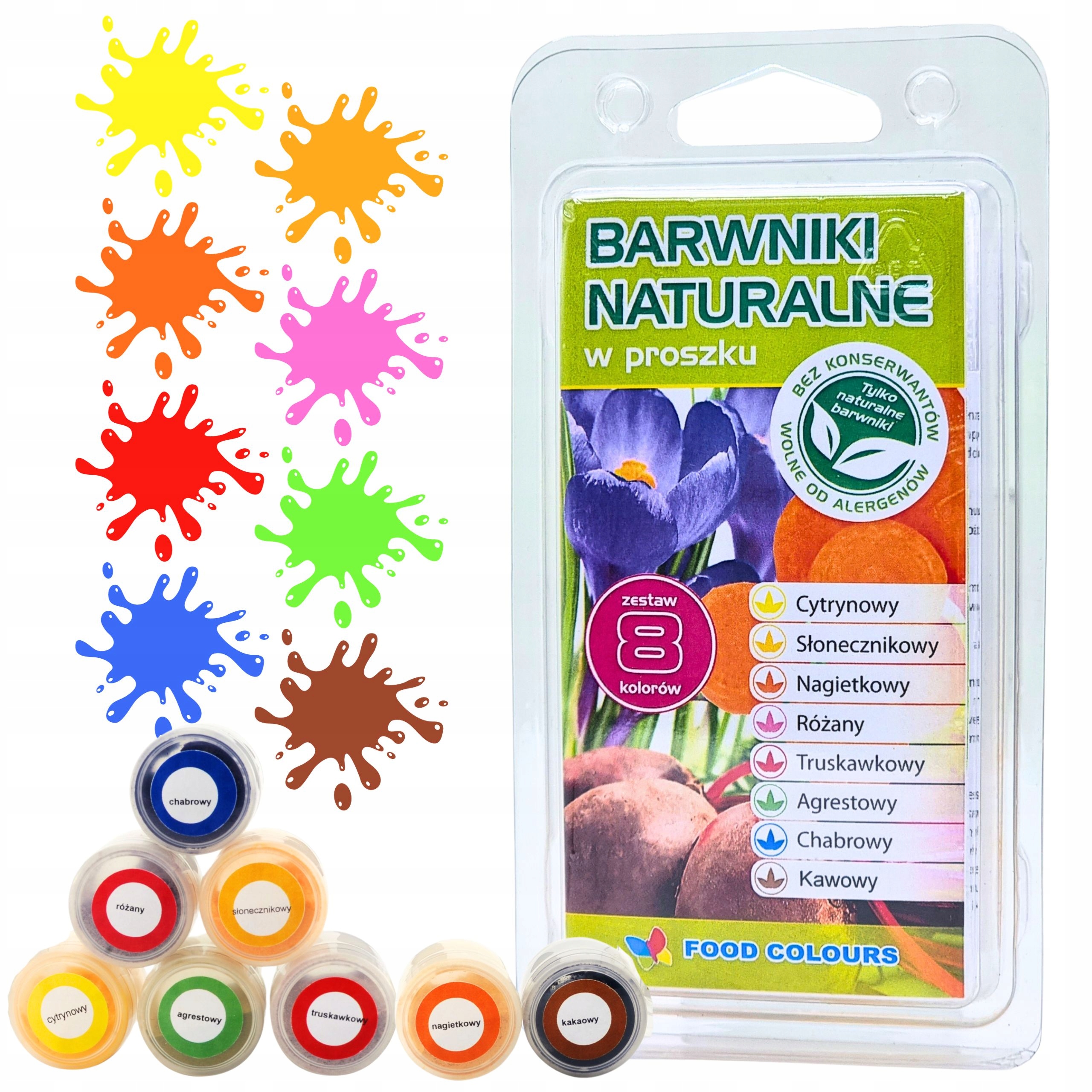 Barwnik w proszku Food Colours 24 g 8 szt. wielokolorowy (5902768812640) • Cena, Opinie ...