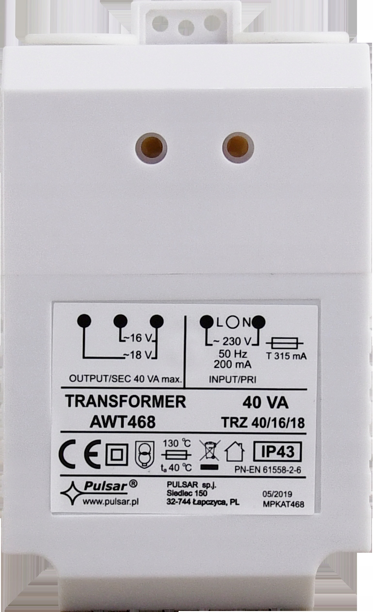 AWT468 transformator TRP40/16/18 40W 16/18/230VAC - Sklep, Opinie, Cena w Allegro