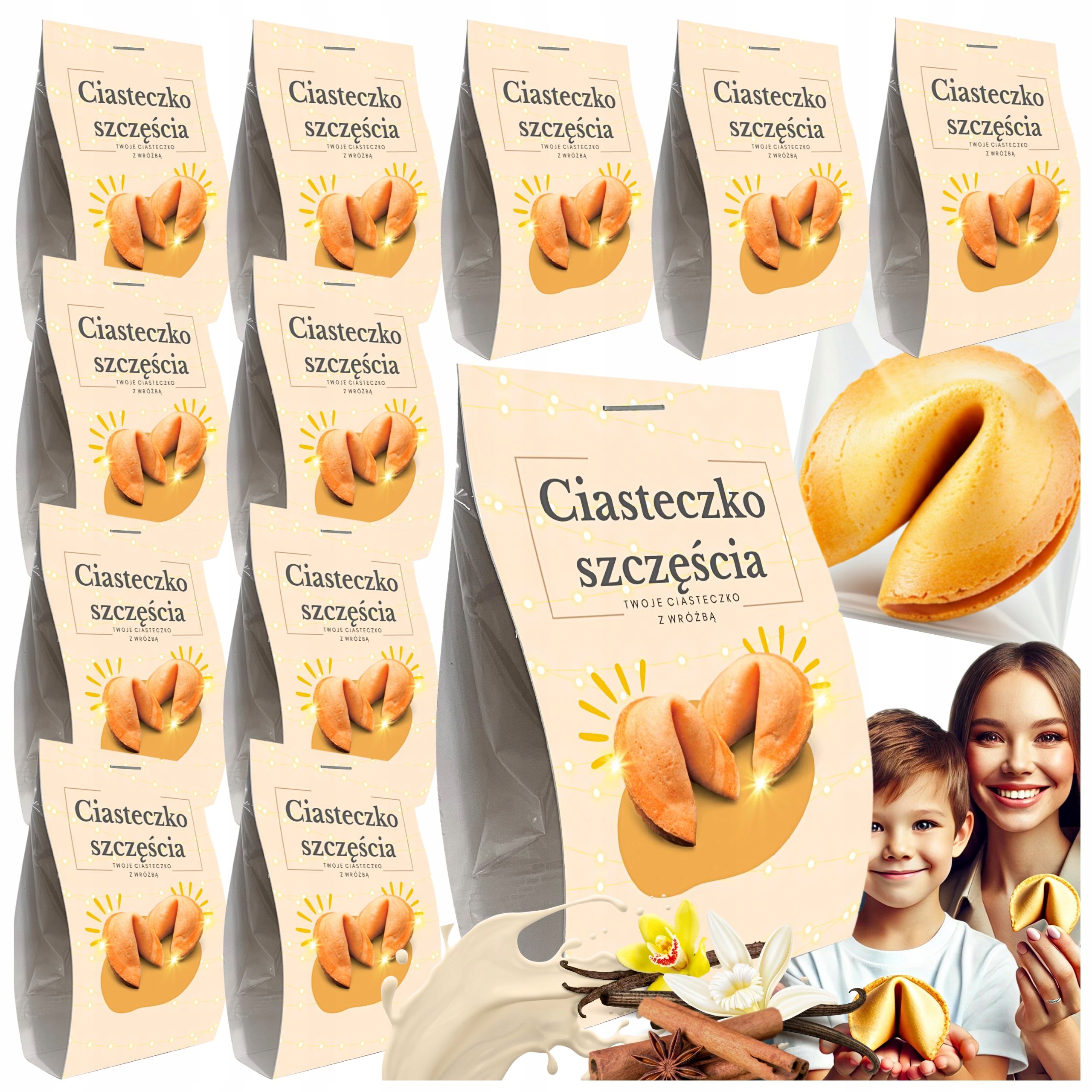 ČÍNSKÉ SUŠENKY ŠTĚSTÍ S VĚŠTBOU KOUZLO OSUDU 10 kusů za 152.00CZK - Allegro