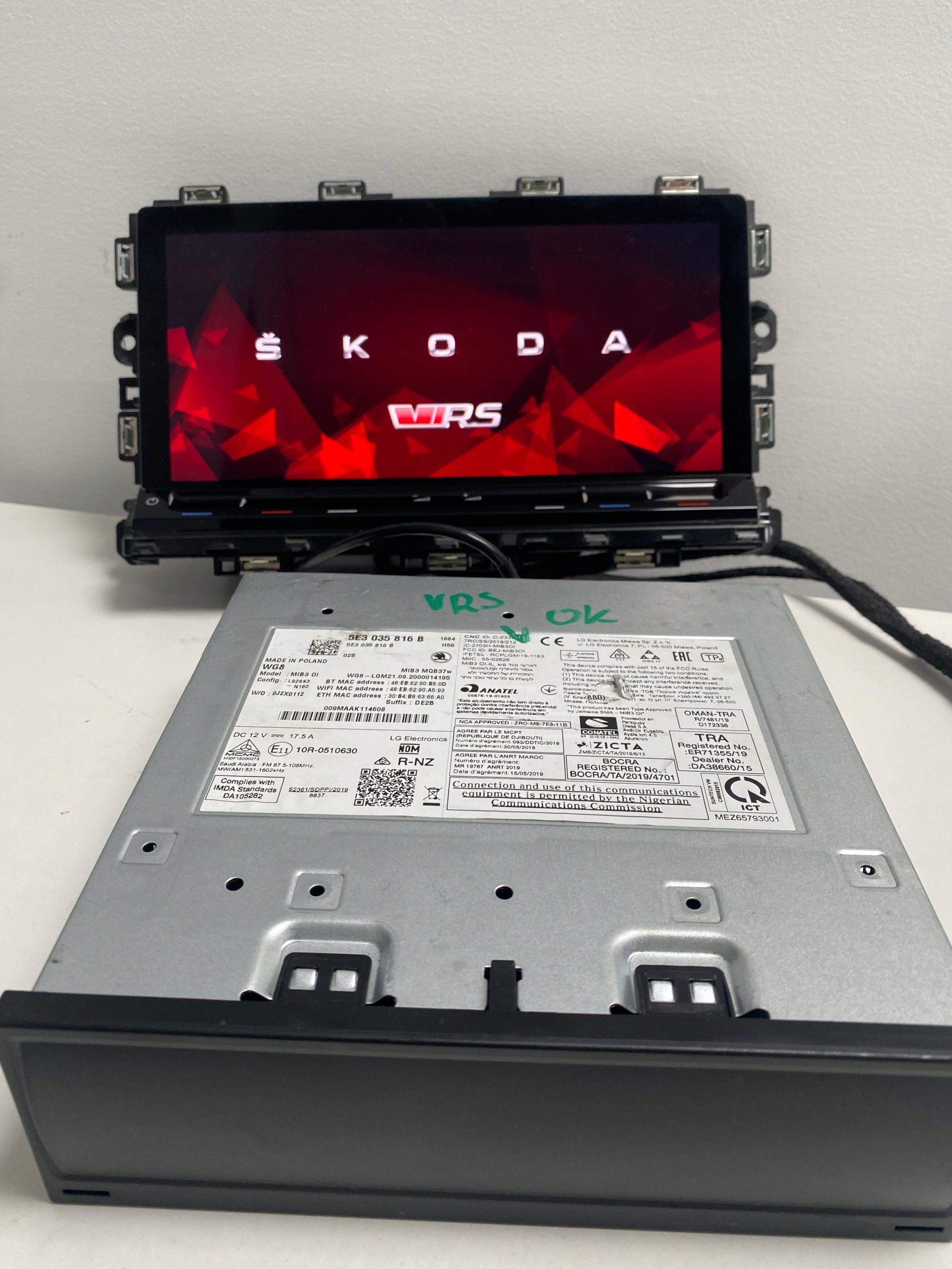 SKODA OCTAVIA 4 NAWIGACJA MIB3 MQB37W 5E0035816B za 1100.00PLN z ...