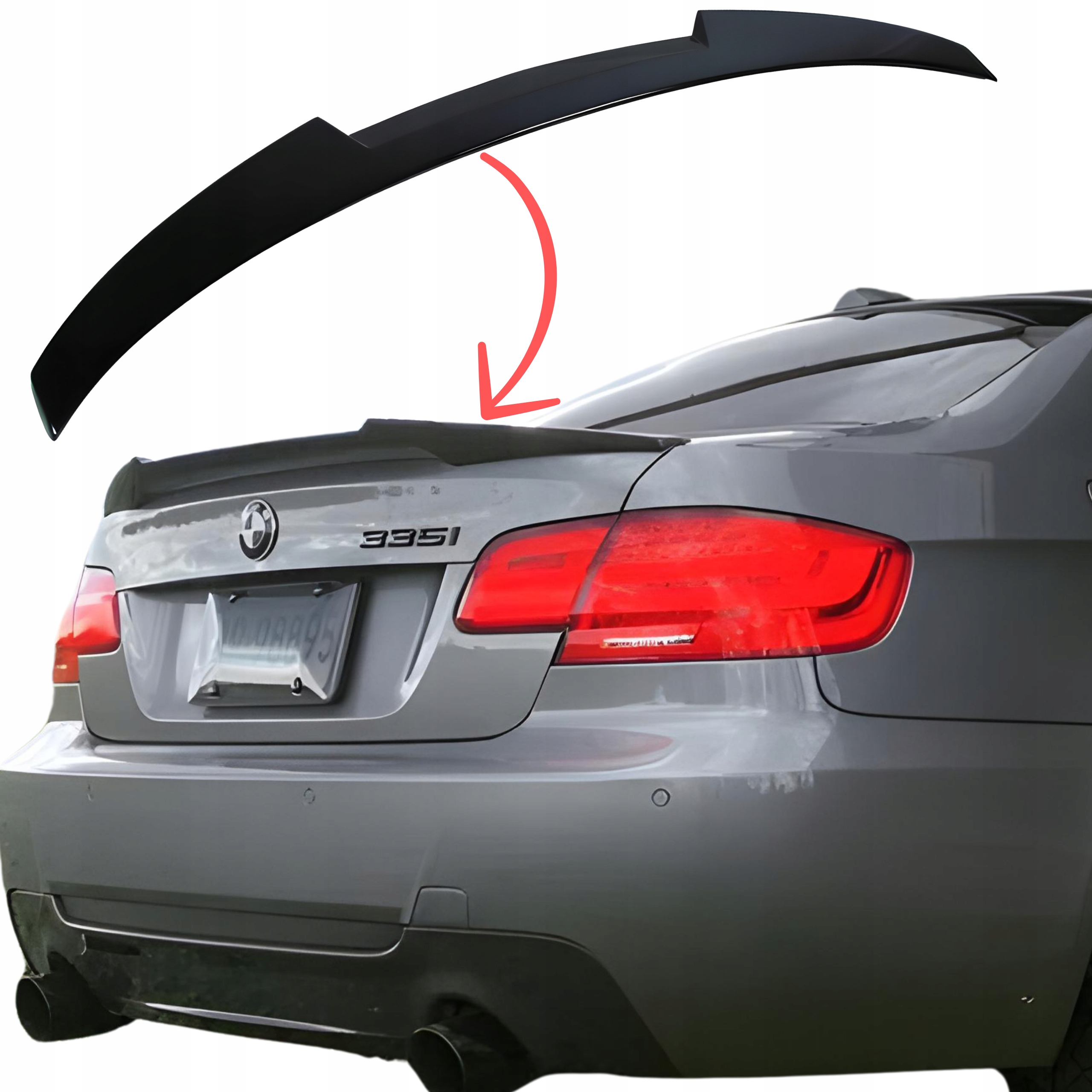 SPOILER BMW 3 E92 LOTKA M4 LOOK TYŁ SPOJLER KLAPY BAGAŻNIKA M DOKŁADKA ...