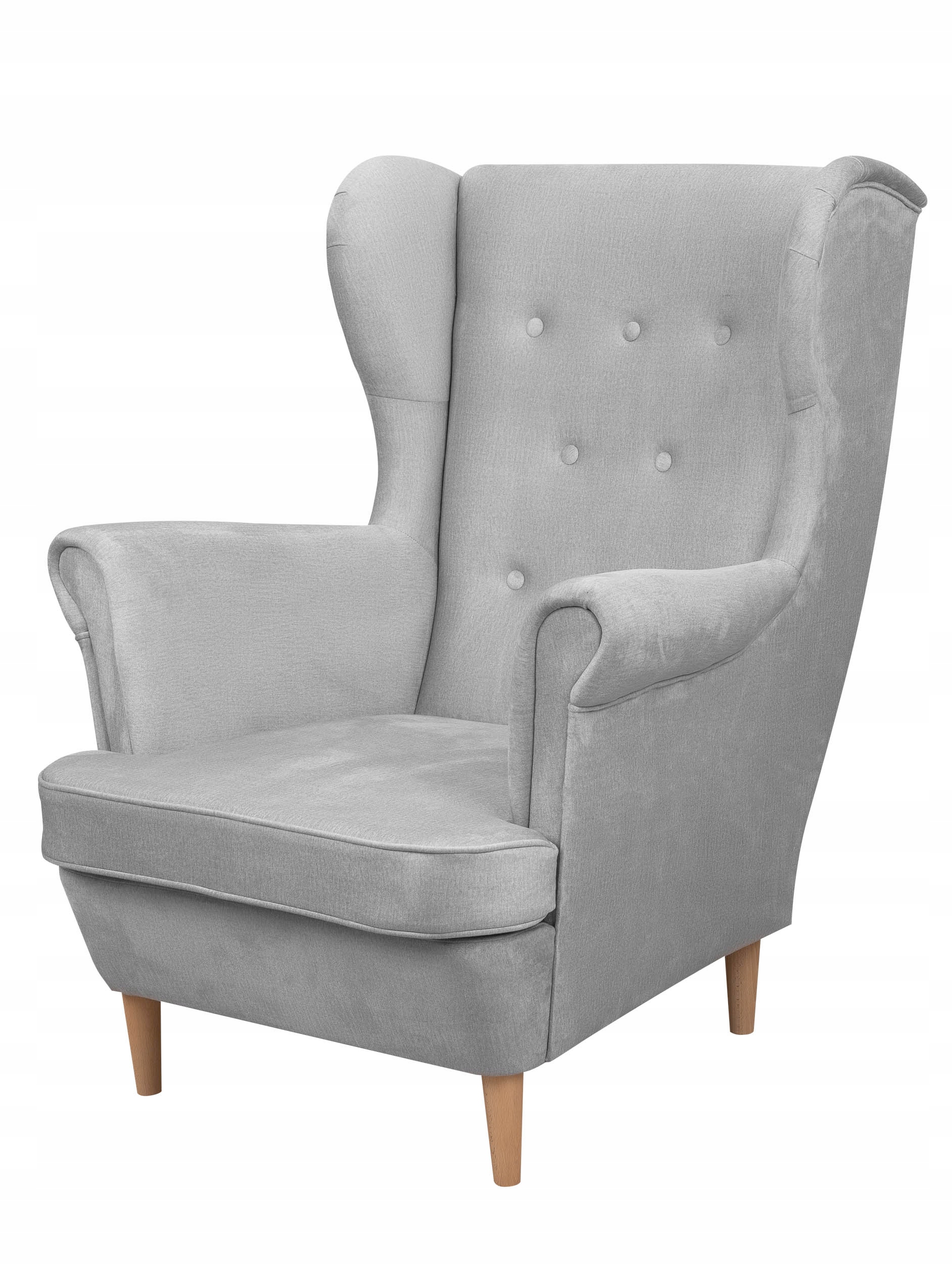 SKANDYNAWSKI WYGODNY FOTEL USZAK FLOKI SZARY (5903855104525) • Cena ...