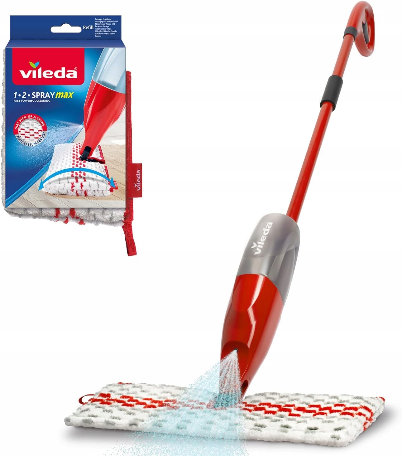 MOP płaski VILEDA ze SPRYSKIWACZEM 2w1 do MYCIA PODŁOGI SPRAY-MAX ...