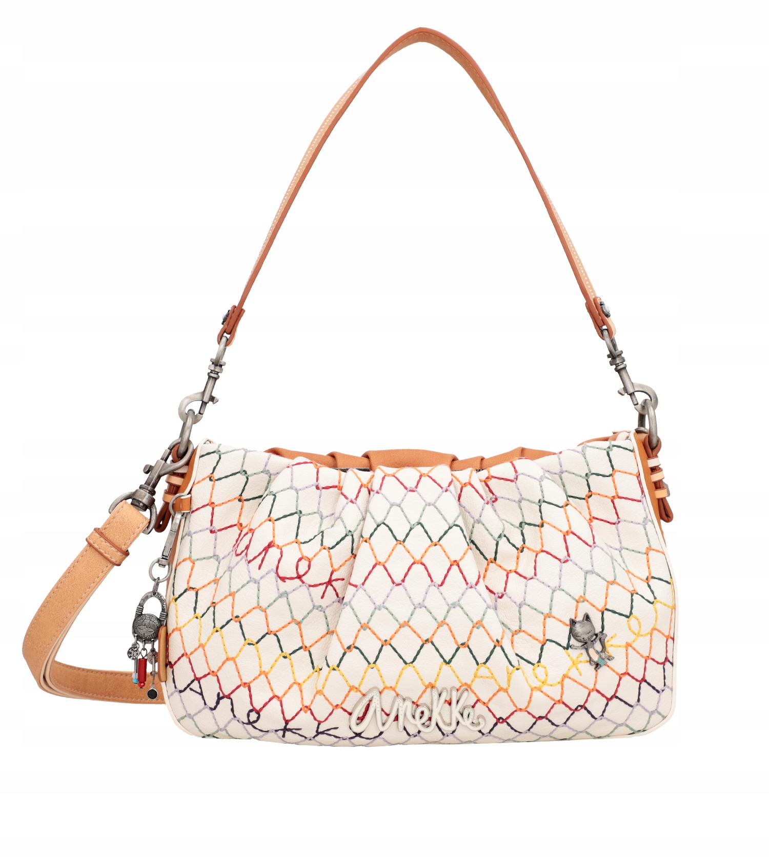 TOREBKA DAMSKA LISTONOSZKA NA RAMIE MAŁA ANEKKE MENIRE BRĄZOWA EKOSKÓRA ...