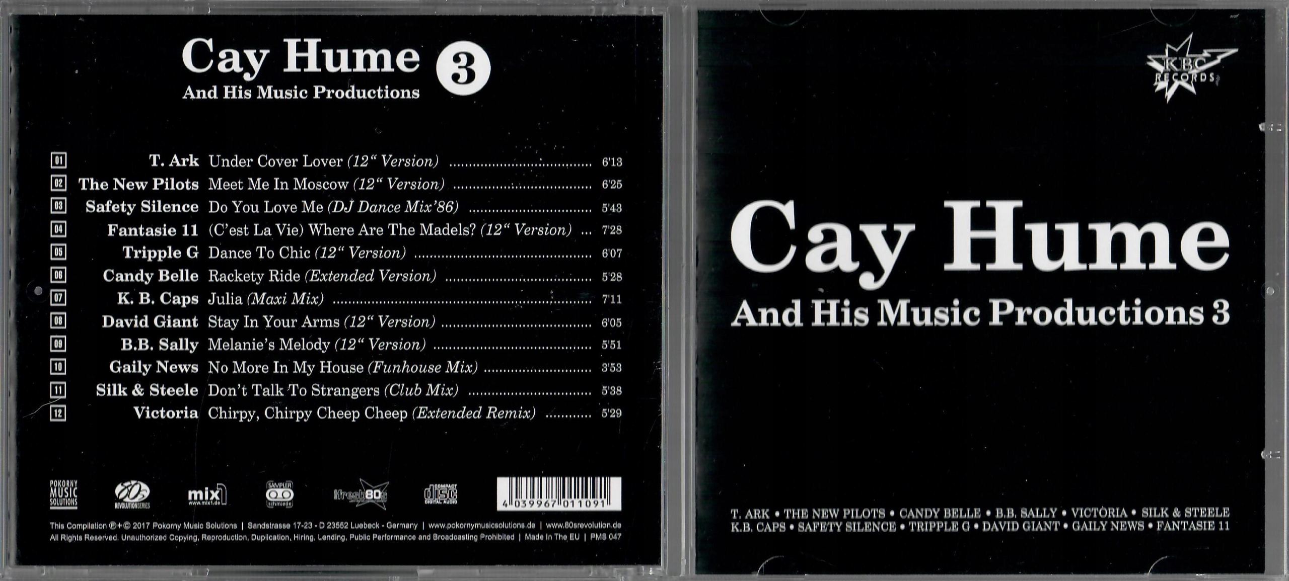 Cay Hume & His Music Productions VOL. 3 T.Ark, K.B. Caps Euro Disco PMS ...