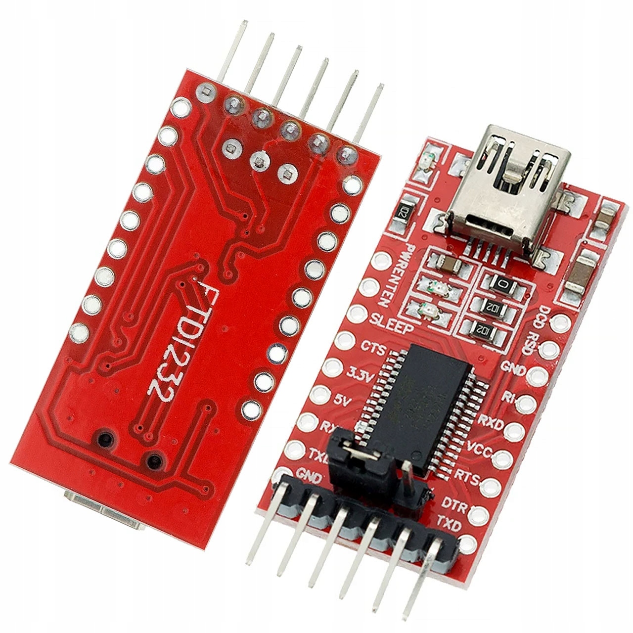 ROSFIX USB UART RS232 TTL átalakító modul FT232RL FTDI MINIUSB LED-ek 3 ...