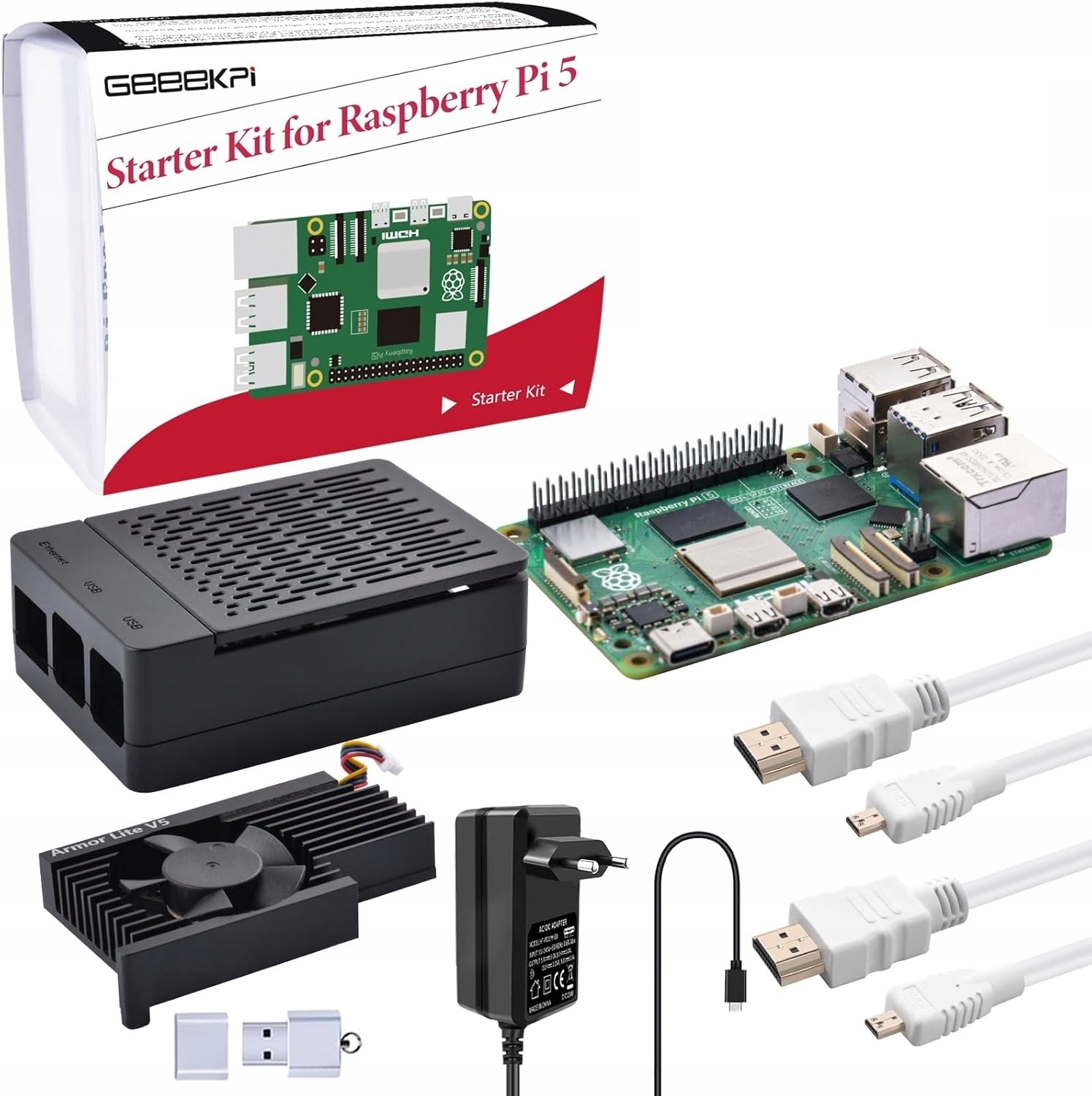 Zestaw startowy GeeekPi Raspberry Pi 5 8 GB RAM z kartą SD 64 GB - Sklep, Opinie, Cena w Allegro.pl
