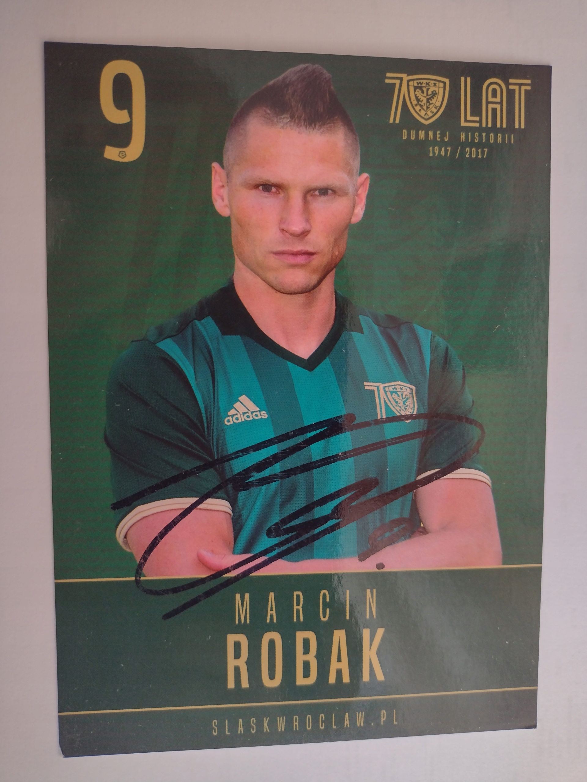Karta klubowa Śląsk Wrocław autograf Robak 2017 - 17734752879 - Allegro