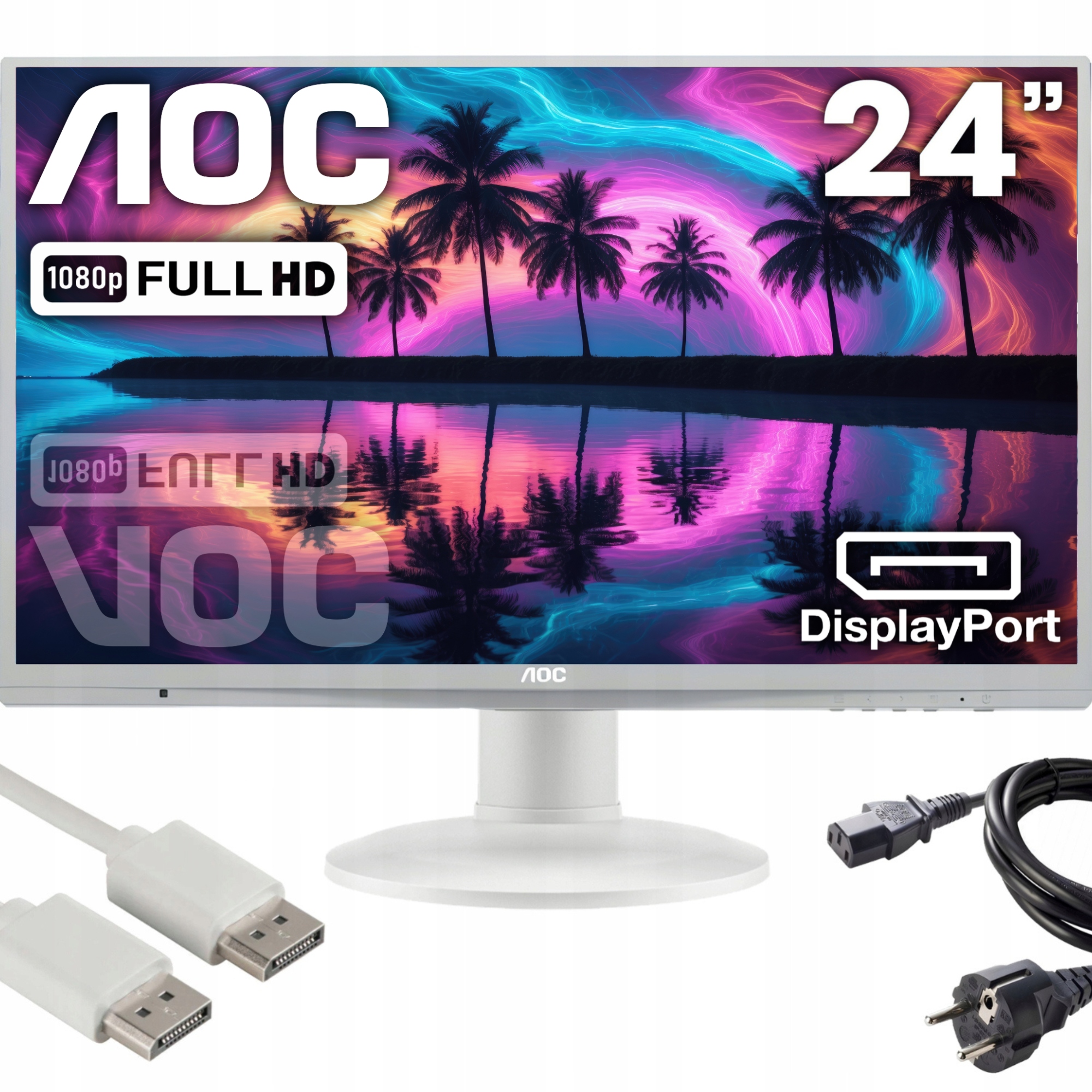 Monitor LED AOC e2460Pq 24" 1920 x 1080 px TN - Sklep, Opinie, Cena w ...