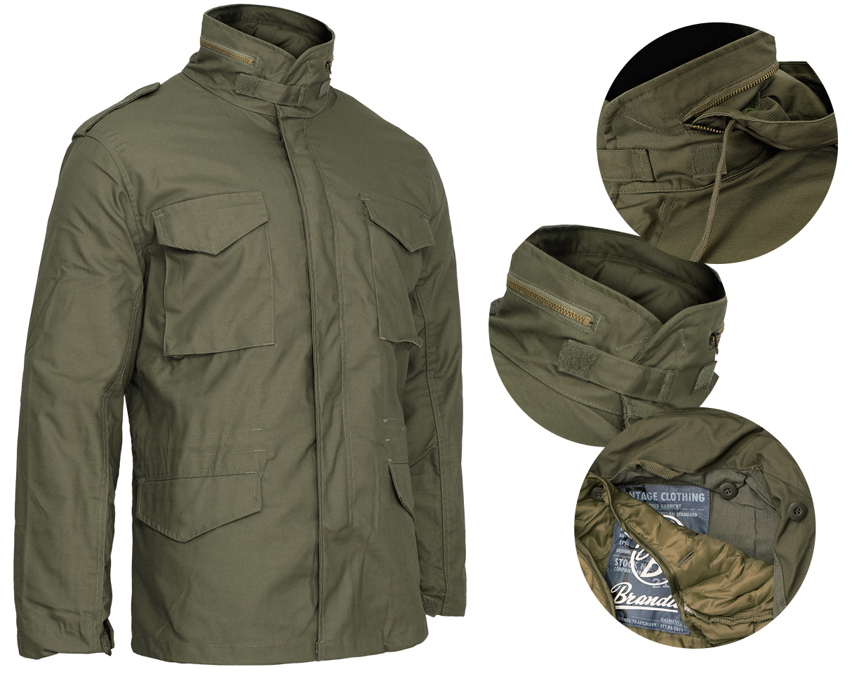 KURTKA WOJSKOWA M65 BRANDIT CLASSIC MILITARNA PARKA Z KAPTUREM OLIVE 3XL (4051773005576) • Cena ...