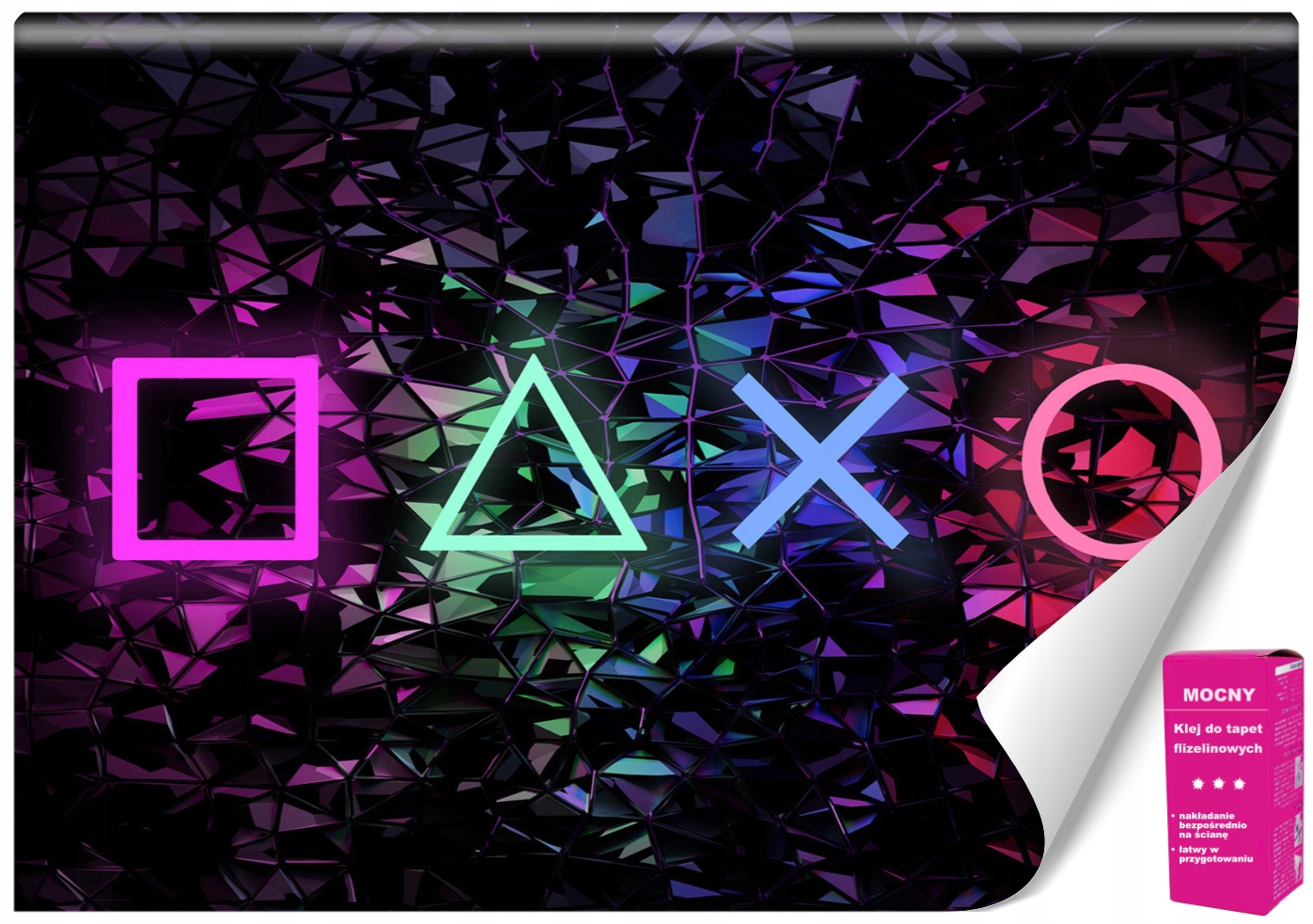 Tapeta Disco Neon Symbol Game Pad Kontroler Gier (5904902132423) • Cena ...