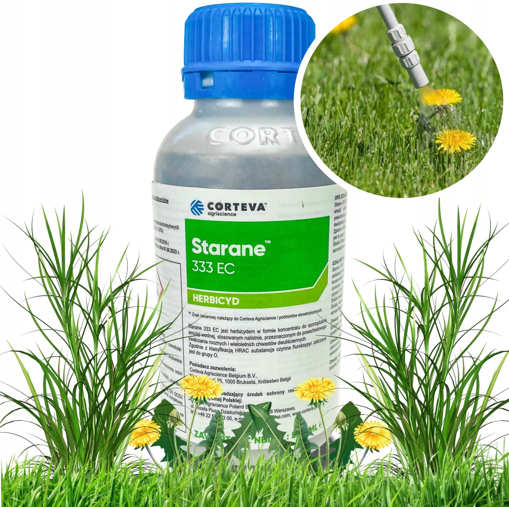 STARANE 333 EC 0,5L ŚRODEK OPRYSK CHWASTY W TRAWNIKU TRAWIE MNISZEK ...