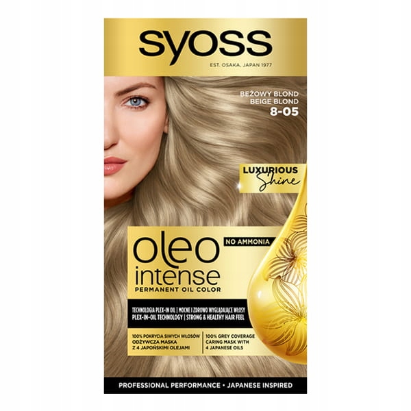 SYOSS OLEO INTENSE farba do włosów 8-05 Beżowy Blond (9000100840965 ...