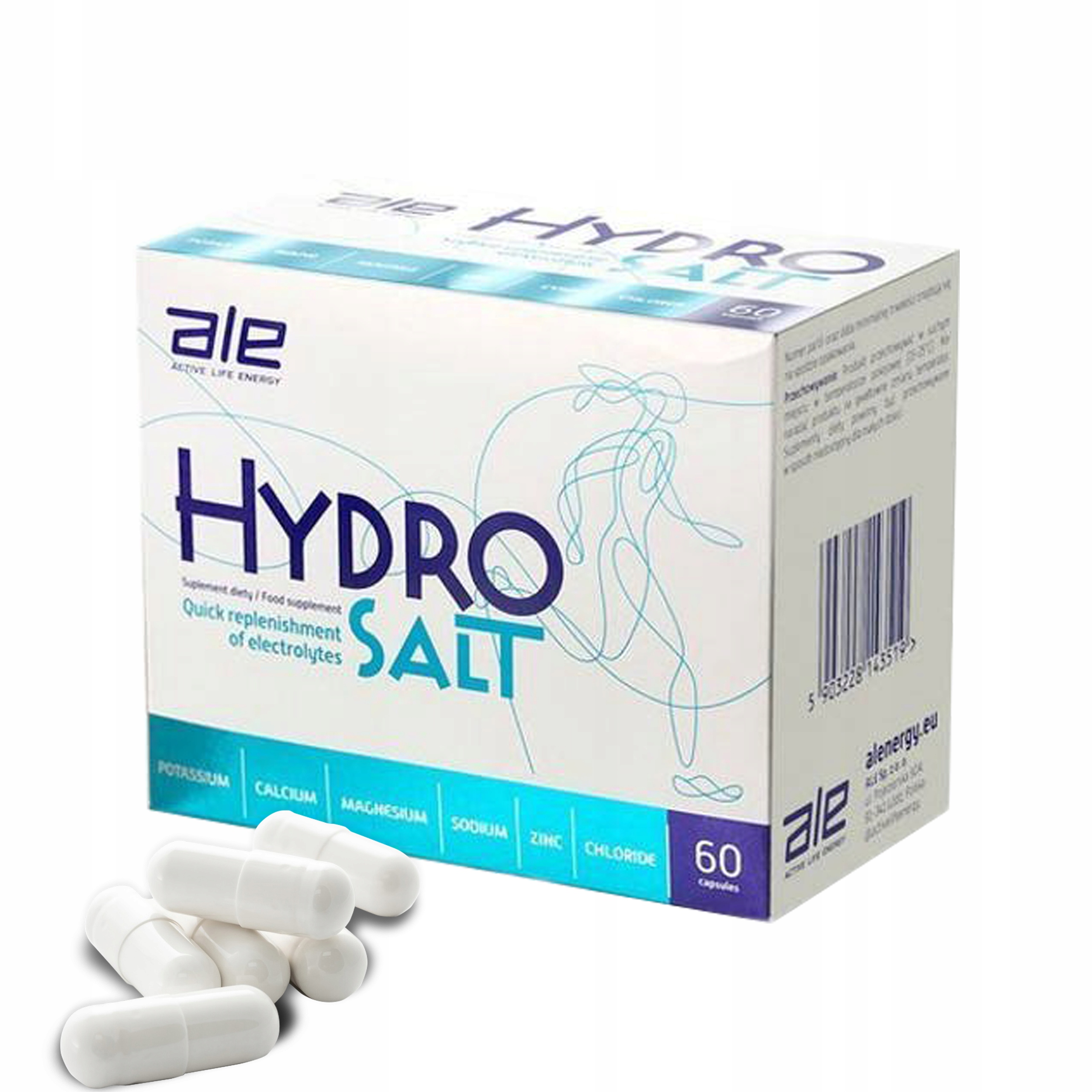 ALE HYDROSALT 60kap ELEKTROLITY NAWODNIENIE POTAS 14439256241 - Allegro.pl