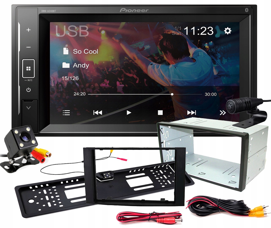 RADIO PIONEER 2 DIN KAMERA VW TOUAREG CARAVELLE TRANSPORTER MULTIVAN T5 - Sklep, Opinie, Cena w ...